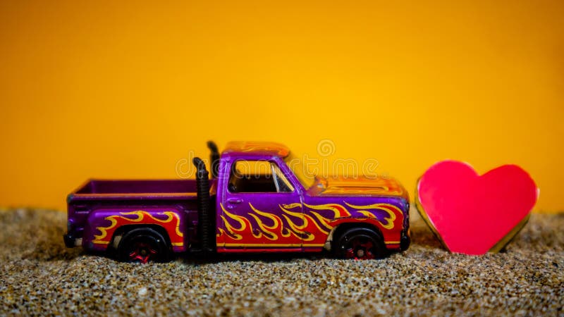 The Toy Car with a Heart in Front of it Stock Image - Image of feeling ...