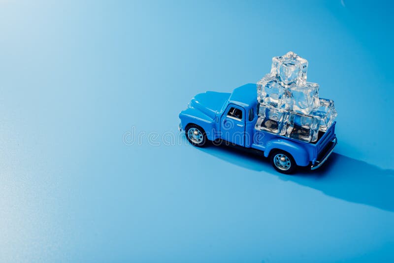 Toy Car with Ice. Ice for Cocktails Stock Photo - Image of restaurant ...