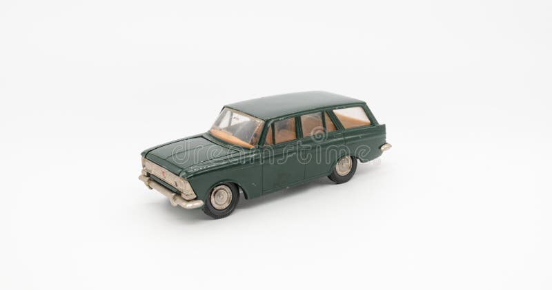 Toy Car Made of Metal on White Background, Isolated Object Stock Photo ...