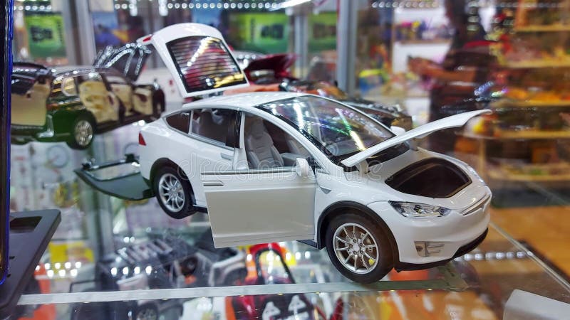 Toy Car Model on Display in a Store, Close-up Stock Footage - Video of ...