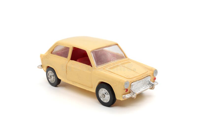 Toy Car Model Made of Plastic on a White Background, Isolated Object ...