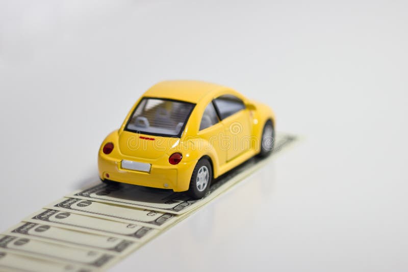 Toy car and money stock photo. Image of yellow, decoration - 27834360