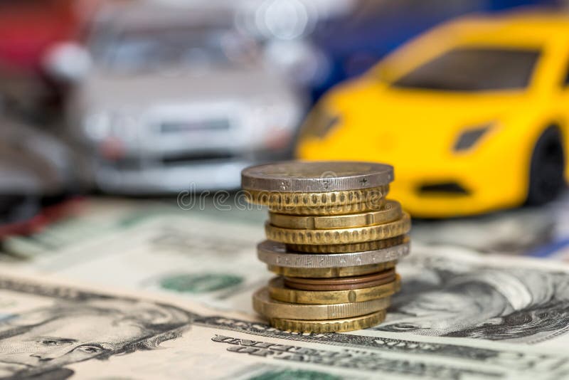 Toy car money concept stock photo. Image of objects - 243486066