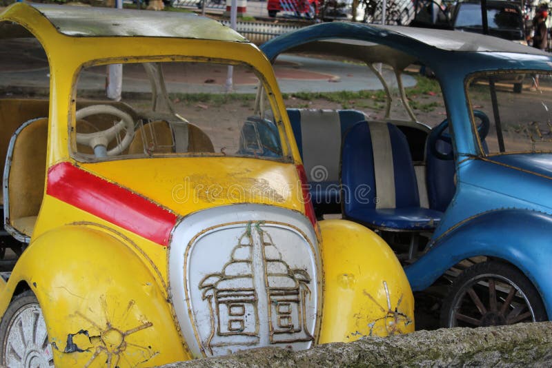 Toy car in the paddle. stock image. Image of paddle - 185340461