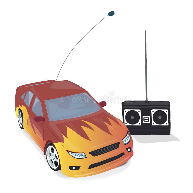Toy Car with Remote Control Stock Vector - Illustration of game, cars ...