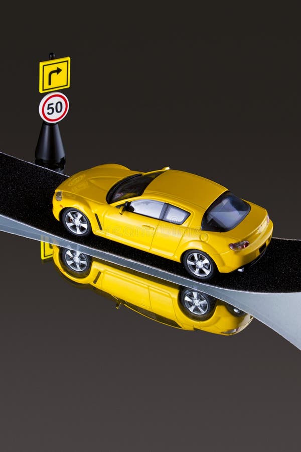 Toy car on road stock photo. Image of small, sport, mobile - 26516658