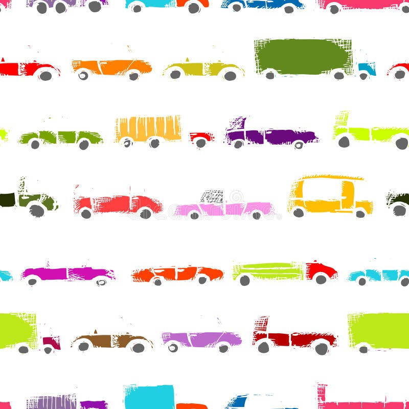 Toy Cars Collection, Seamless Pattern for Your Stock Vector ...
