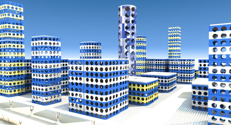 Toy city stock illustration. Illustration of city, estate - 18749626