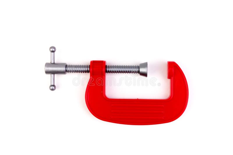 Toy. Clamp Compression Tool Isolated on White. Stock Image - Image of ...