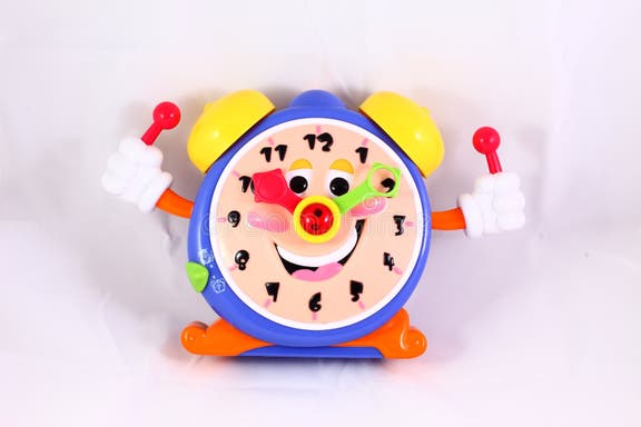 Toy clock stock photo. Image of measurement, learn, vivid - 17742452