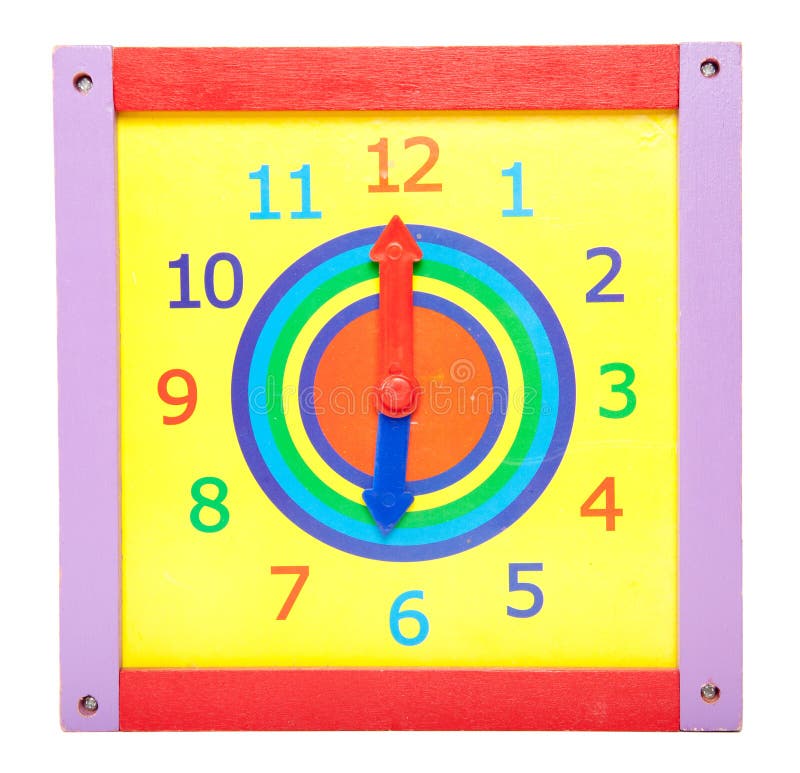 Toy clock stock image. Image of clock, number, watch - 41434167