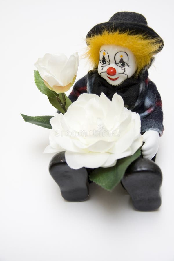 Toy Clown with Roses stock image. Image of face, clown - 7901273