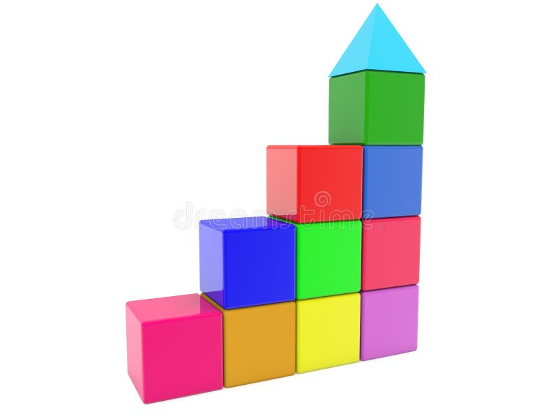Child Building Tower Cube Stock Illustrations – 393 Child Building ...