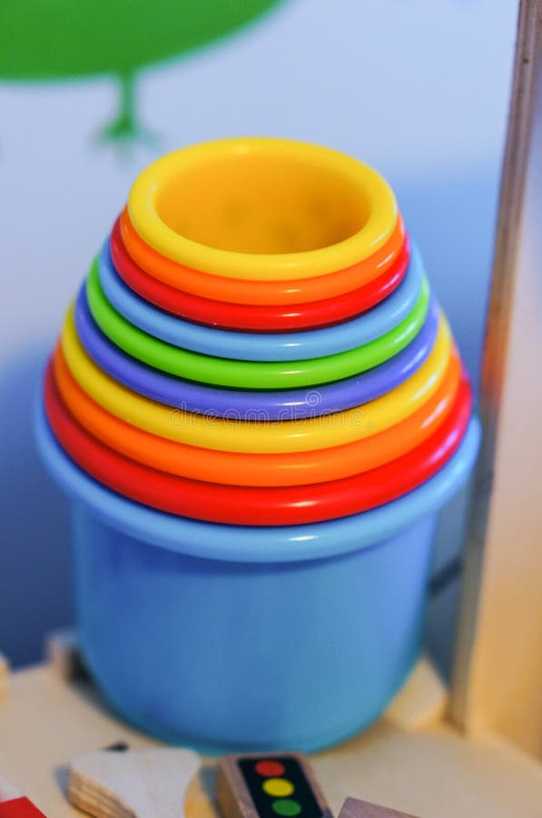 Toy cups stock image. Image of objects, orange, colorful - 66250009