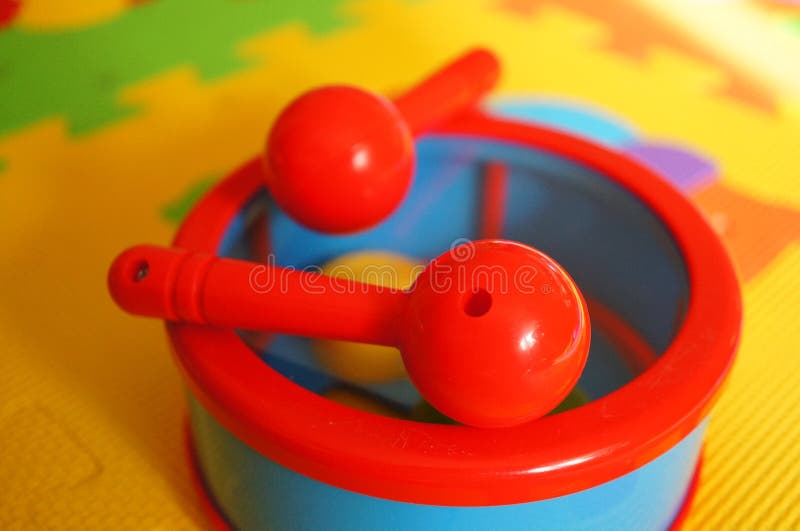Toy drum stock image. Image of sticks, plastic, drum - 51871721