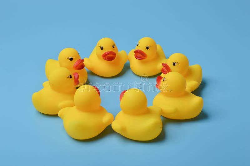 Toy Ducks with Circle Shape.Business Circle, Friendly Friends, Unity ...