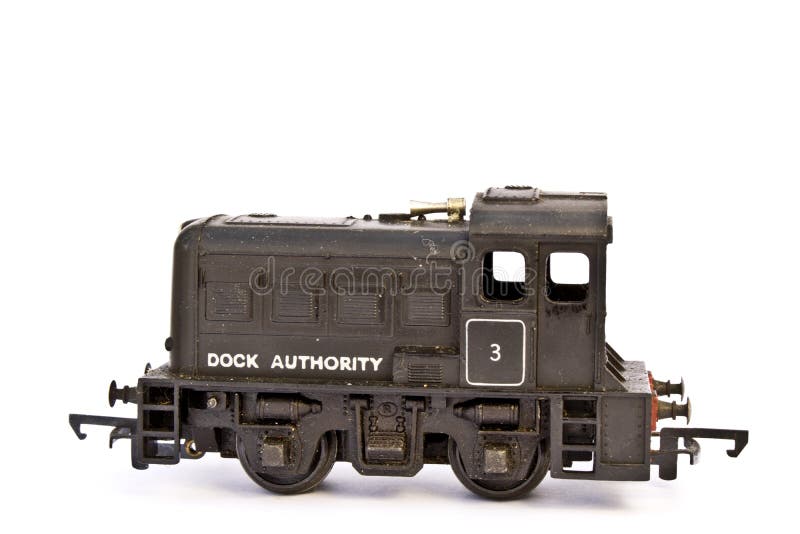 Toy Electric Model Train on White Background Stock Image - Image of ...