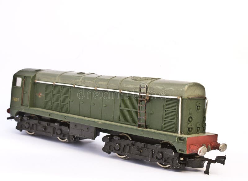 Toy Electric Model Train on White Background Stock Image - Image of ...