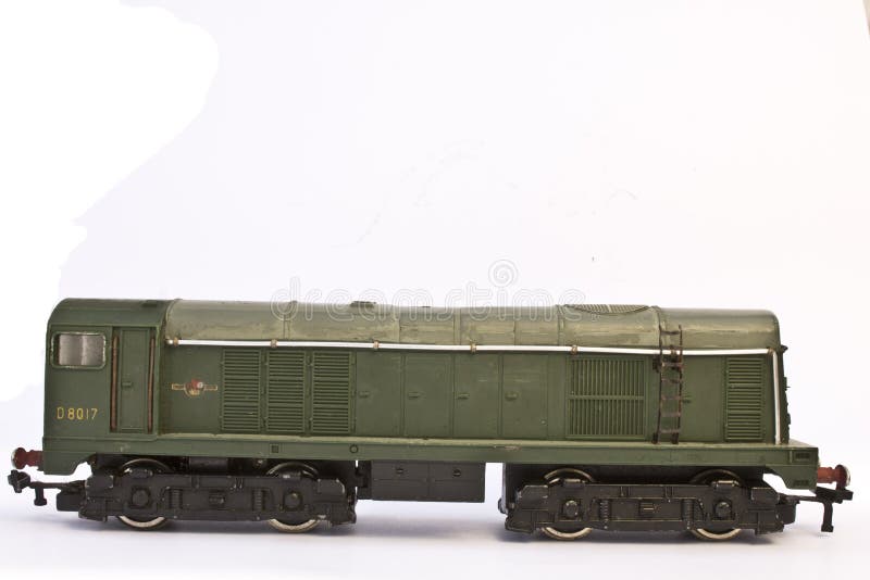 Toy Electric Model Train on White Background Stock Image - Image of ...