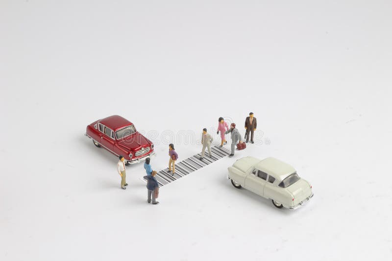 The Toy Figure Cross the Bar Code Stock Photo - Image of oriental ...