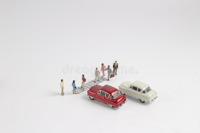 The Toy Figure Cross the Bar Code Stock Image - Image of cityscape ...