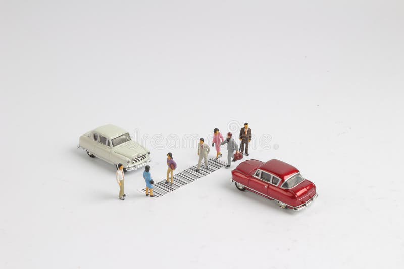 The Toy Figure Cross the Bar Code Stock Photo - Image of cityscape ...