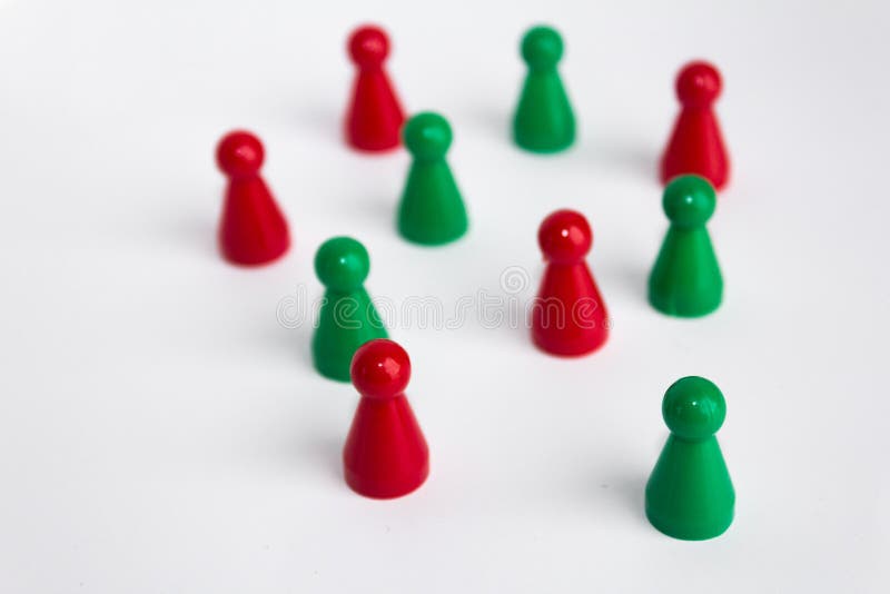 Toy Figure on White Background, Team Concept Stock Image - Image of ...