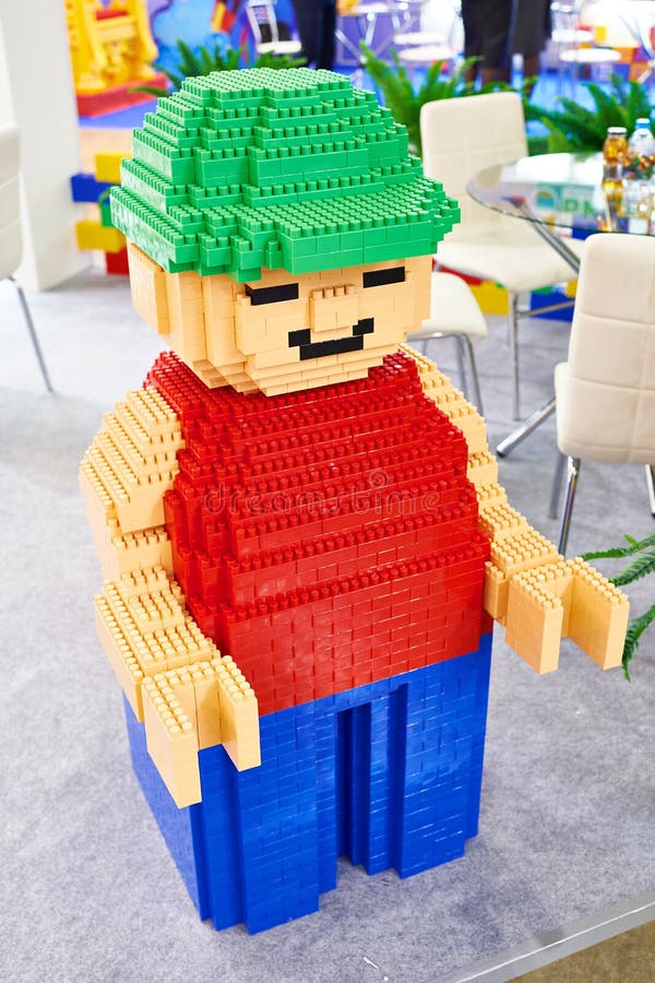 Toy Figure Worker Man from Plastic Constructor Editorial Photo - Image ...