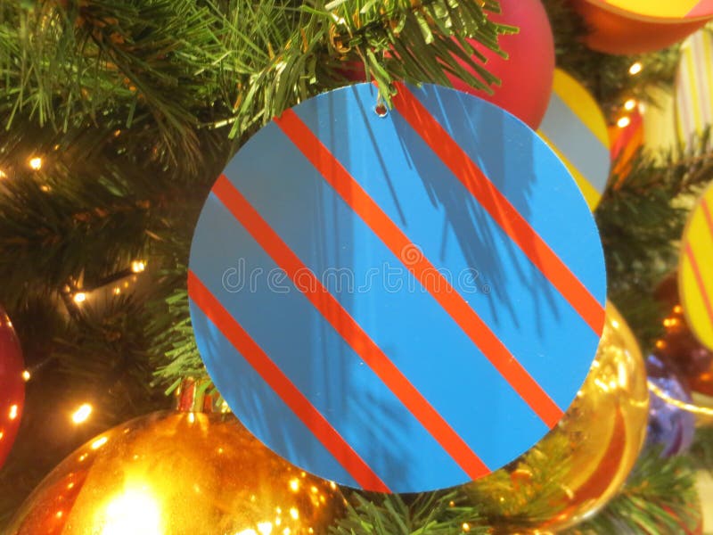 Toy in the Form of a Bright Blue Circle with a Red Stripe on a ...