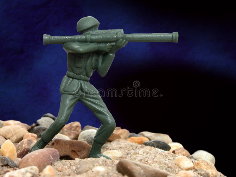 Toy Green Army Men with US Flag on White Stock Photo - Image of army ...
