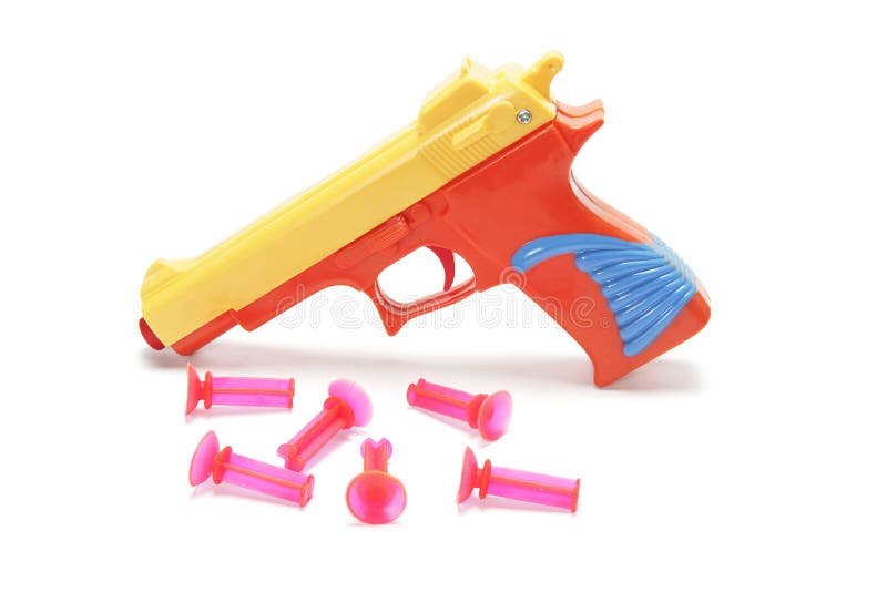 Toy Gun with Rubber Bullets Stock Image - Image of trigger, object: 4570627