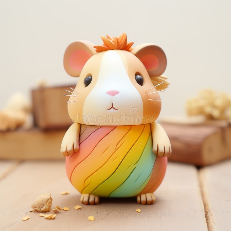 Colorful Hamster Figurine: Playful Character Design by Yanjun Cheng ...