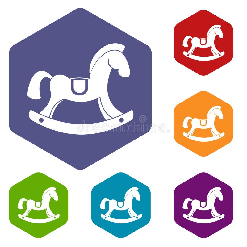Toy Horse Icons Set Hexagon Stock Vector - Illustration of logo, ride ... Toy Horse Icons Set Hexagon Stock Vector - Illustration of logo, ride ...