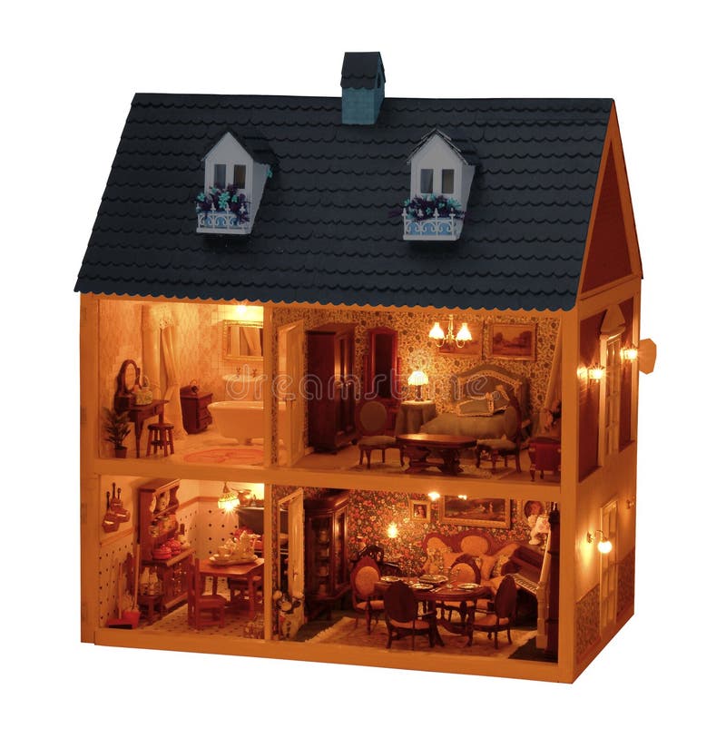 Toy house stock image. Image of house, real, dollhouse - 10724611