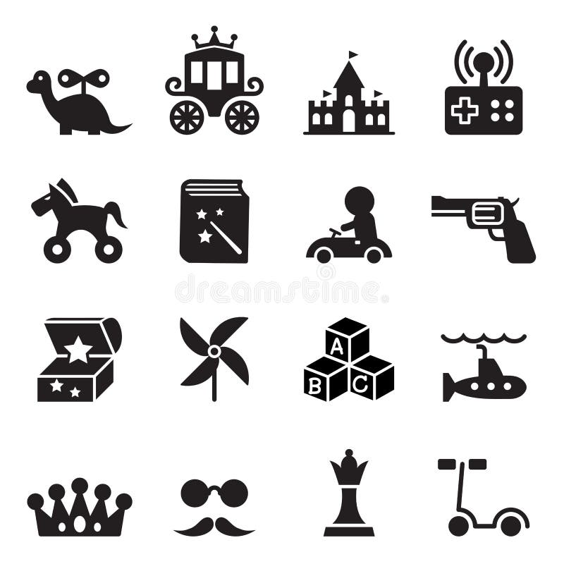 Toy icons stock illustration. Illustration of book, controller - 72474370