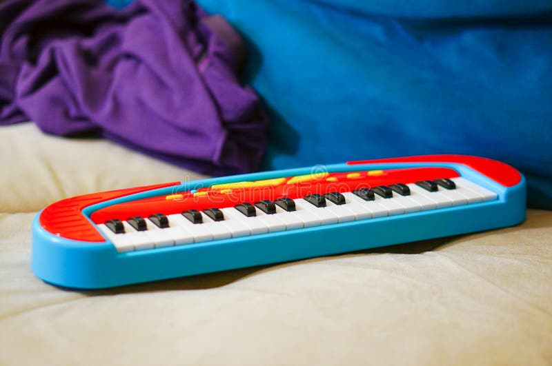Toy keyboard stock image. Image of music, pianet, product - 69667975