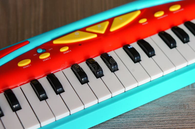Plastic toy keyboard stock photo. Image of keys, play - 97482682