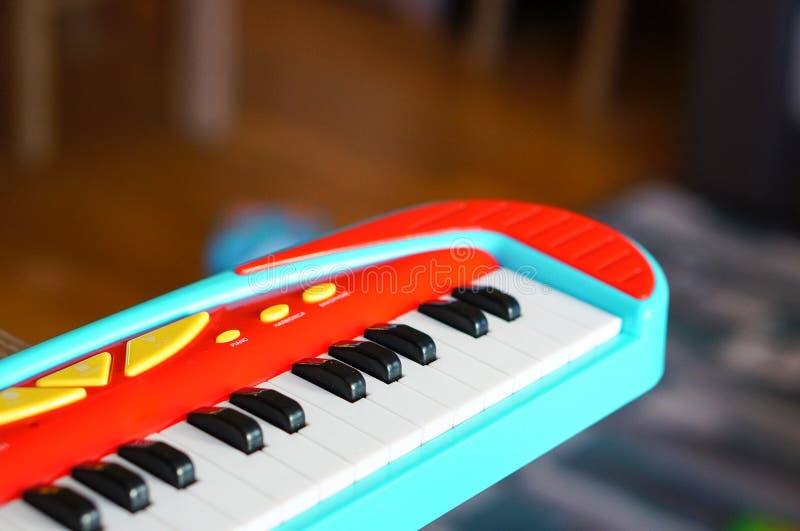 Plastic toy keyboard stock photo. Image of keys, play - 97482682