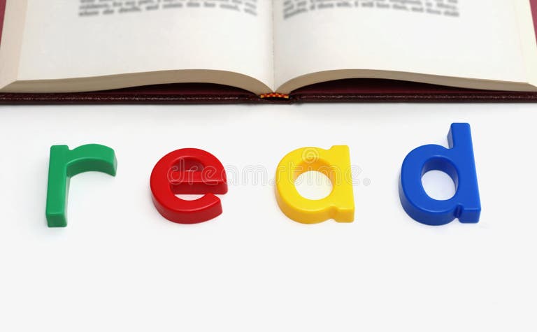 Toy letters spelling Read stock image. Image of knowledge - 3490945
