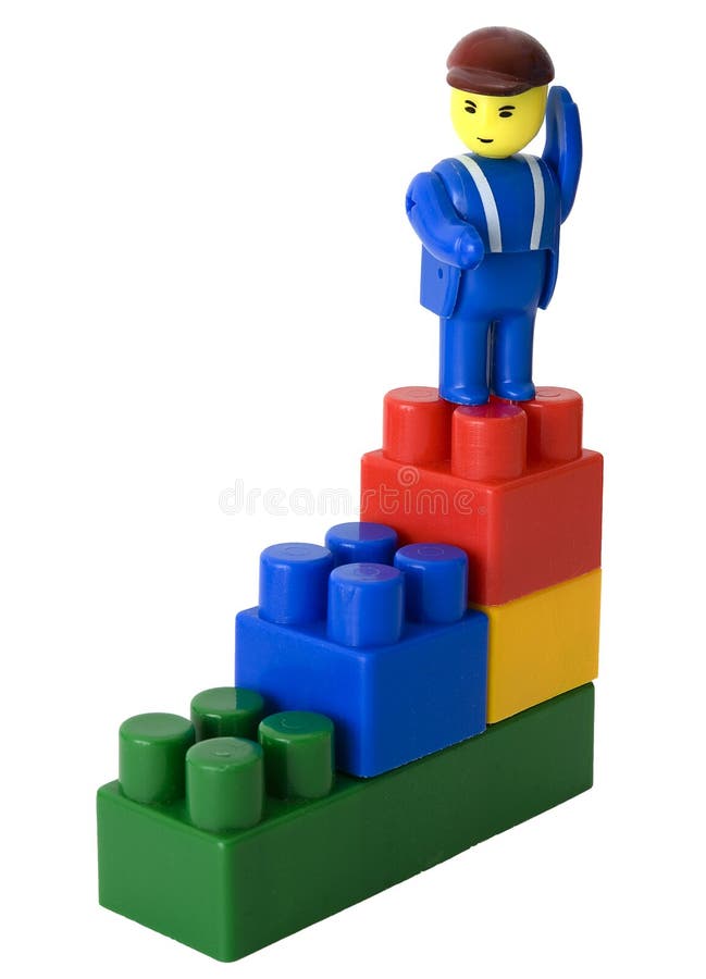 The toy little man stock photo. Image of ladder, blue - 6827824