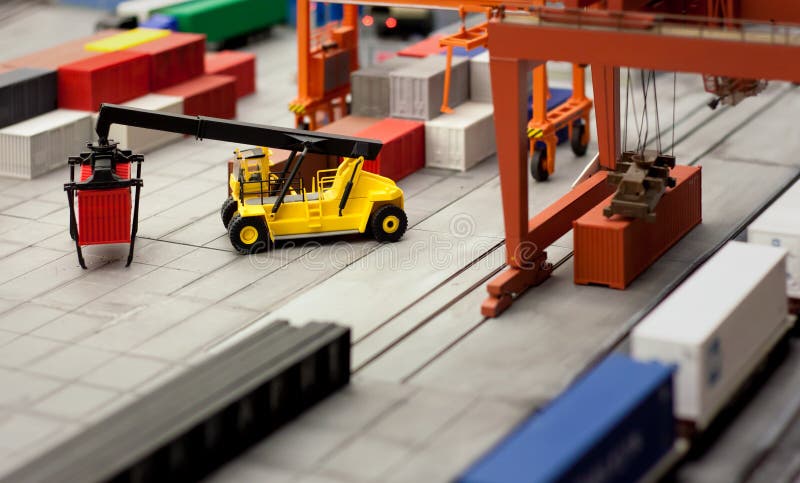Cargo Train Model Port Logistics Shipping Stock Photos - Free & Royalty ...