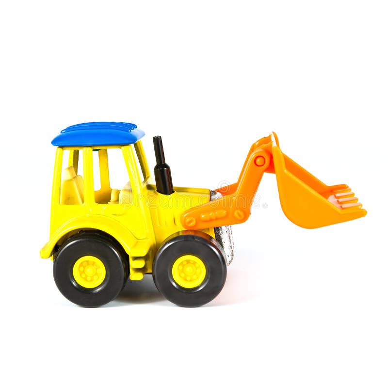 A toy loader excavator stock image. Image of activity - 38120393