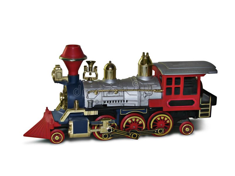 Toy locomotive stock photo. Image of train, isolated, metal - 8423488