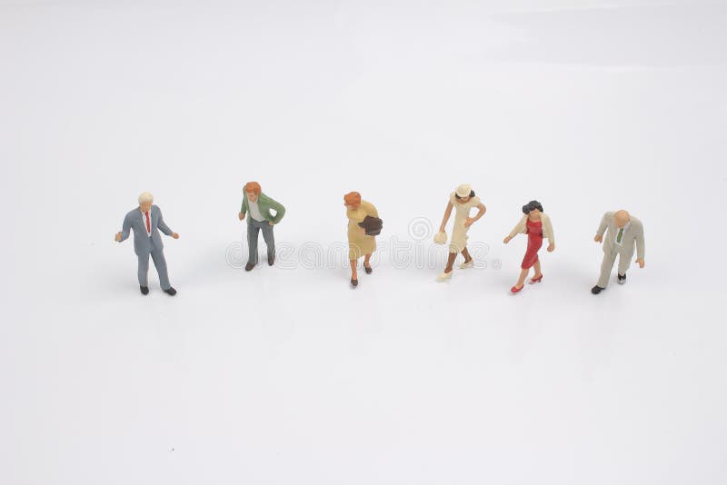 Toy, Miniature Figures of Human Stock Image - Image of conversation ...
