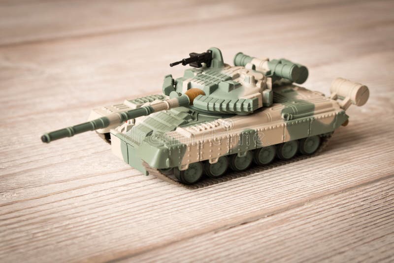 Toy Model of the Soviet Tank on a Wooden Table Stock Photo - Image of ...