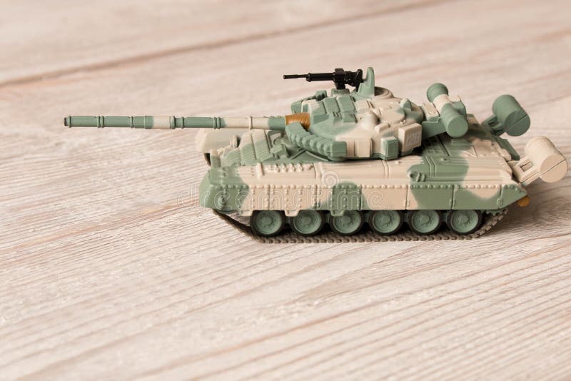 Toy Model of the Soviet Tank on a Wooden Table Stock Photo - Image of ...