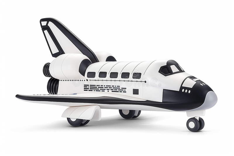 A Toy Model of a Space Shuttle with a Sleek Design Stock Illustration ...