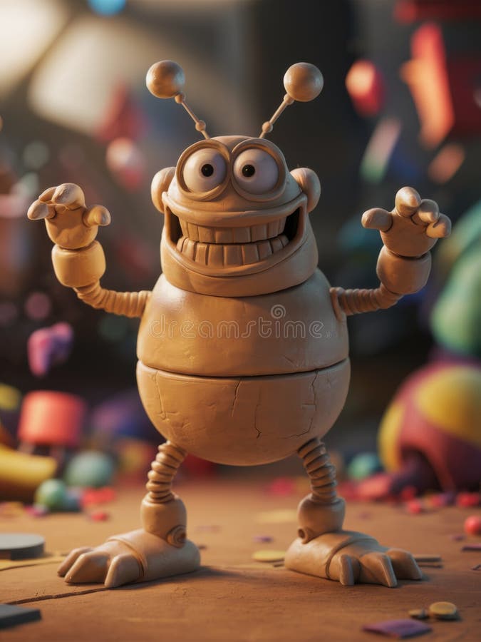 A Toy Monster with a Big Smile on Its Face, AI Stock Photo - Image of ...