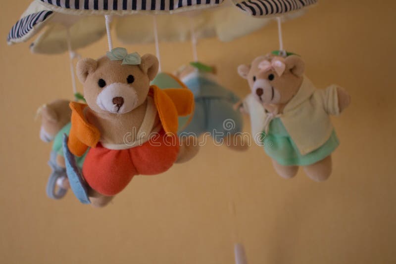 A Toy for the Newborn in the Shape of a Bear Stock Photo - Image of ...