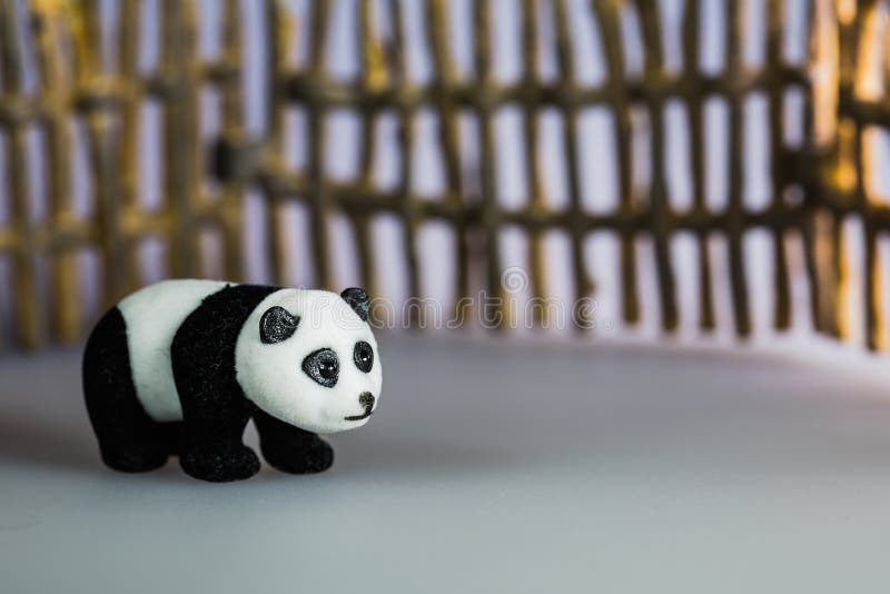 Toy Panda in Front of Fence Stock Image - Image of lovely, little: 33353511